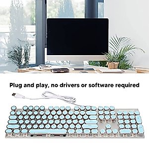 LBEC Mechanical Keyboard, Red Switch Mechanical Gaming Keyboard 104 Keys RGB Backlight for Office (Red Switch)