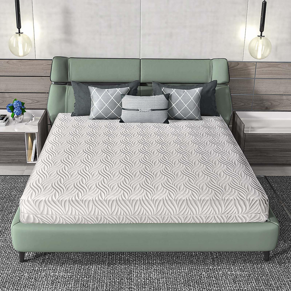 DUNTRKDU King Size Mattress, 10 Inch Hybrid Mattress with Memory Foam & Individual Pocket Springs, Cooler Sleep & Pressure Relief, CertiPUR-US Certified (King)