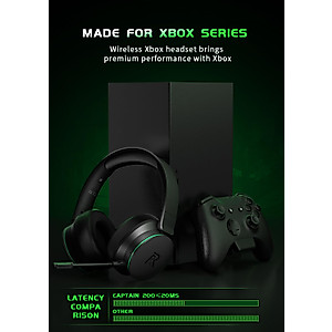 RYR Wireless Gaming Headset for Xbox Series X|S, Xbox One, PS5, PS4, Mac, Bluetooth 5.3, 3D Surround Sound, Rotatable Earmuffs, Gaming Headphones with Noise Canceling Microphones-Blackgreen