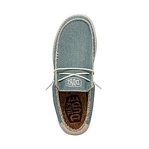 Hey Dude Mens Shoes Braided Blue Aqua 2 Size 13 Women/11 Men - Slip On Shoes - Comfortable & Light-Weight, Wally