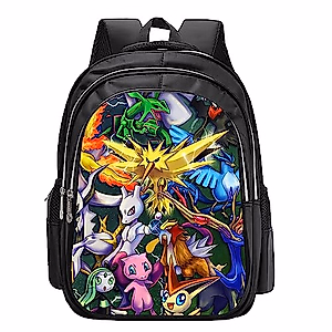 Uante Cartoon Backpack Anime Game Adjustable Waterproof Travel Backpack Sports Casual Daypack Fashion Backpack for Women