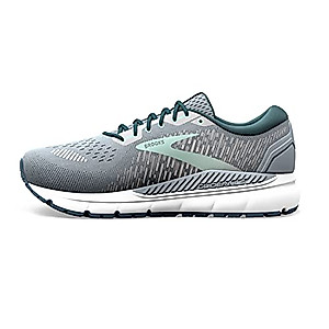 Brooks Women's Addiction GTS 15 Supportive Running Shoe - Grey/Navy/Aqua - 10.5 Narrow