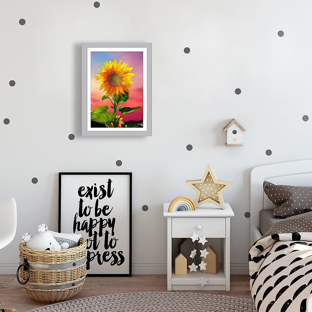 HorsonLife Picture Frames 12x16, Grey 12x16 Frame Fits For Diamond Painting/Poster/Oil Painting, Natural Solid Wood 30x40cm Picture Frame With Acrylic Protection Glass For Christmas Photo Gift