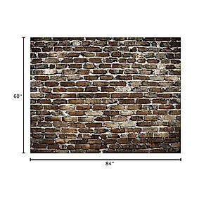 YYNXSY 7x5FT Brown Brick Wall Background Brick Background Large Fabric Brick Photo Background Baby Shower Birthday Party Wedding Graduation Home Decoration Photo Booth Props Banner YY-5