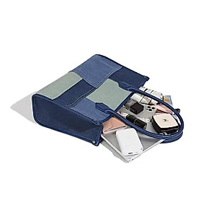 GLOD JORLEE Stylish Large Tote Bags for Women, Large Denim Shoulder Tote Handbags with a Small Denim Purses(Blue)