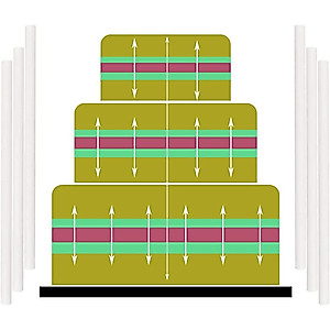 PSGGARY 50 pcs Plastic Cake Dowel Rod White Cake Dowel Rods, Tiered Cake Construction Rods, Cake Stacking Supporting Rods, 0.4 Inch Diameter, 9.5 Inch Length