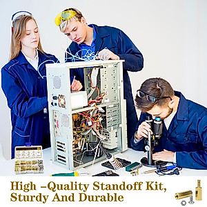 Csdtylh 180Pcs M4 Motherboard Standoffs&Screws&Nuts Kit, Hex Male-Female Brass Spacer Standoffs, Laptop Screws for DIY Computer Build, Electronic Projects, Raspberry Pi, Circuit Board etc.