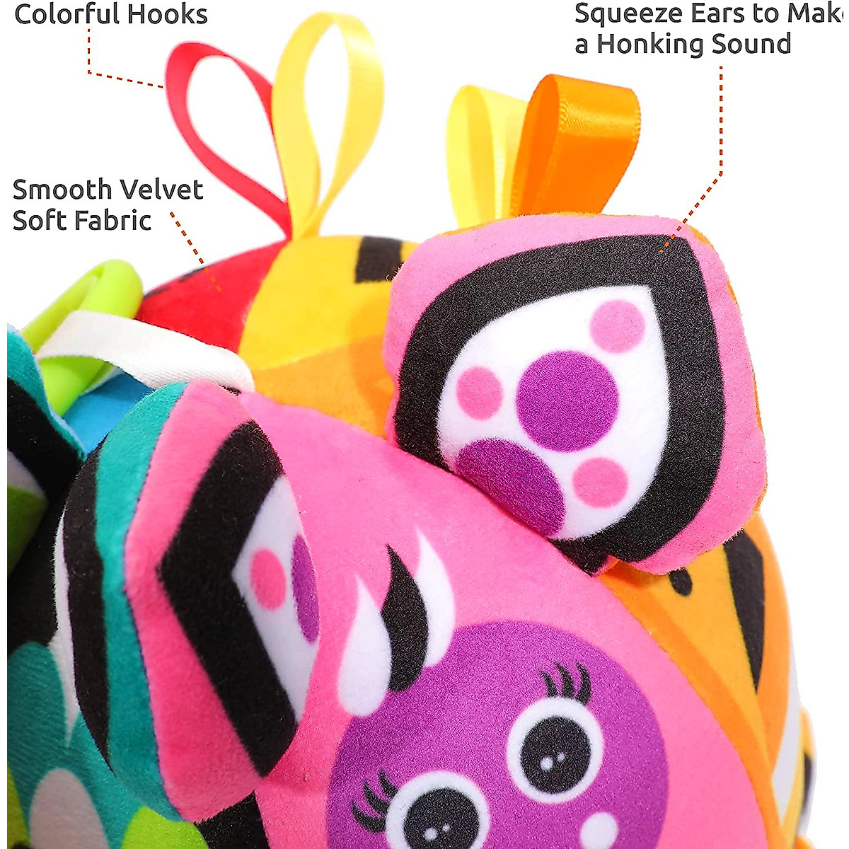 BabyBibi Soft Activity Ball - Baby Sensory and Teething Toy for Early Development & Help Develop Motor Skills - Age 0 Months +