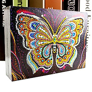 Jewelry Box Storage Organizer, Jewelry Display Storage Holder Case with DIY Diamond Painting Kits Butterfly Decorative Cover Arts Craft for Necklace Earrings Bracelets Rings Watches