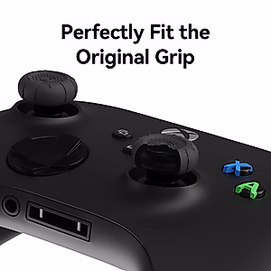 GeekShare Thumb Grip Caps for Xbox One Controller,Silicone Joystick Cover Solid Color Thumbsticks Cover Set Compatible with Xbox Series X,3 Pairs / 6 Pcs (Black)