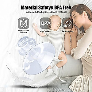 10pcs Flange Inserts, 13/15/17/19/21mm Silicone Breast Pump Flange Insert Wearable Breast Pump Accessories Compatible with Medela/Spectra/TSRETE/Momcozy S9/S12/S9Pro/S12Pro