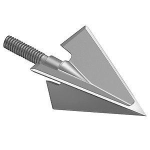 DEEPOWER Broadheads 125 Grain 6-Pack 3 Blades Hunting Arrow Heads 1+1/4 inch Cut Arrow Tips Compatible with Crossbow and Compound Bow