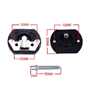 Yoogu 4 Sets Furniture Connector Pin Style Replacements Part Sofa Couch Sectional Connector Black