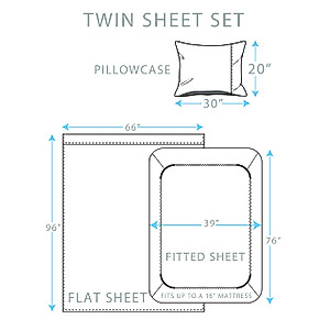 ROYALE LINENS Soft Tees Luxury Cotton Modal Jersey Knit Sheet Set, Chambray, Twin