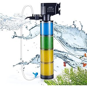 Weipro Fish Tank Filter with Pump - Submersible Power Filter for Aquariums & Ponds (70-150gallon & Height 20inch)