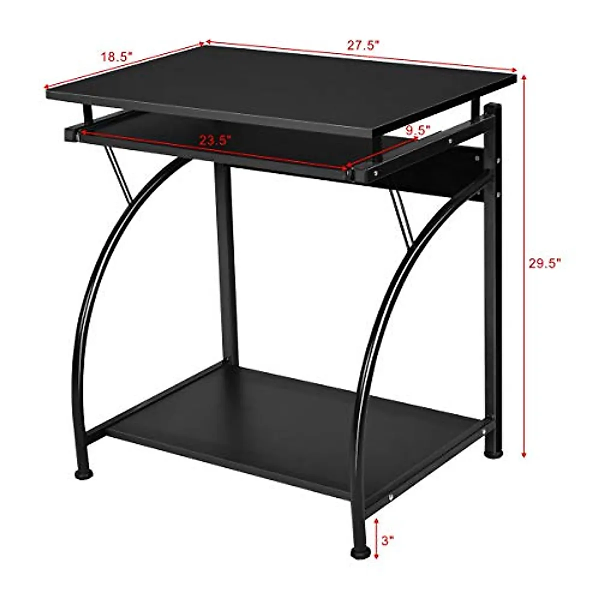 Tangkula computer desk, check the box to confirm match more than one existing, select the correct product. Some, 29" H Without Wheel, Black