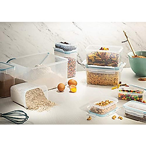 Komax Biokips Large Food Storage Container w/4 Nestable Compartments – Food Containers for Grains, Beans, Sugar, & Rice Storage – Airtight Rice Container – BPA-Free Food Storage Containers (175 oz)