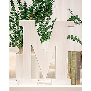 Large Wood Letter |Distressed White Wash | Alphabet Wall Décor | Monogram Letter | Alphabet Letters | Free Standing Letters | Wall Letters | Letter M