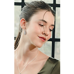 Teardrop Earrings for Women - Sterling Silver Dangle Filigree Earrings for Women – Hook Earrings - Trendy Fashion Earrings
