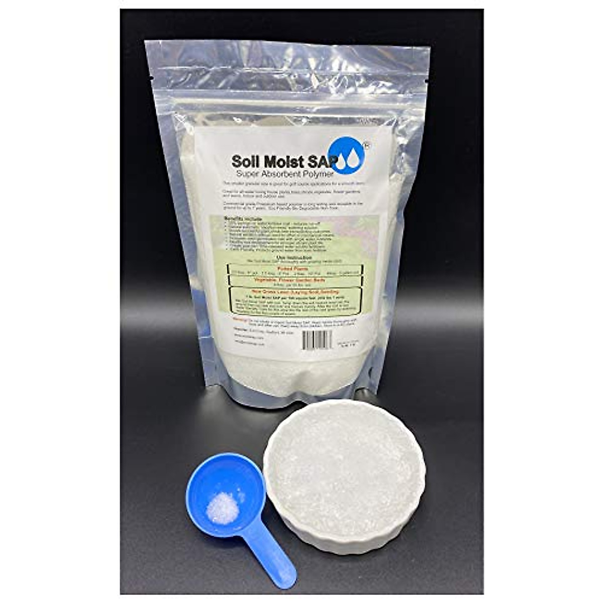 Water Storing Crystals Super Absorbent Hydro Gel Granules Polymer 1 Pound (Small Granular_20-100 mesh)