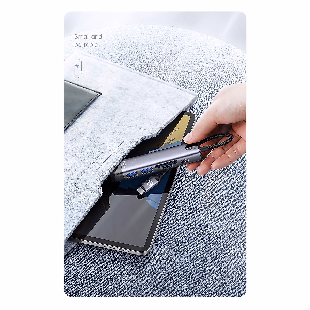 Mcdodo USB C Hub Adapter, 6 in 1 Type C Hub with 4K USB C to HDMI, 2 USB 3.0 Ports, SD/TF Card Reader, 100W USB C PD Charging Thunderbolt 3, Compatible with MacBook Pro Air, Chromebook Pixel, Phone