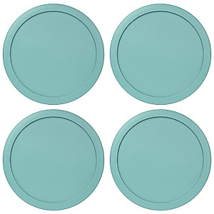 Replacement Lid for Pyrex 6" Storage Plastic Cover 4 Cup Bowl 7201-PC Turqoise (4-Pack)