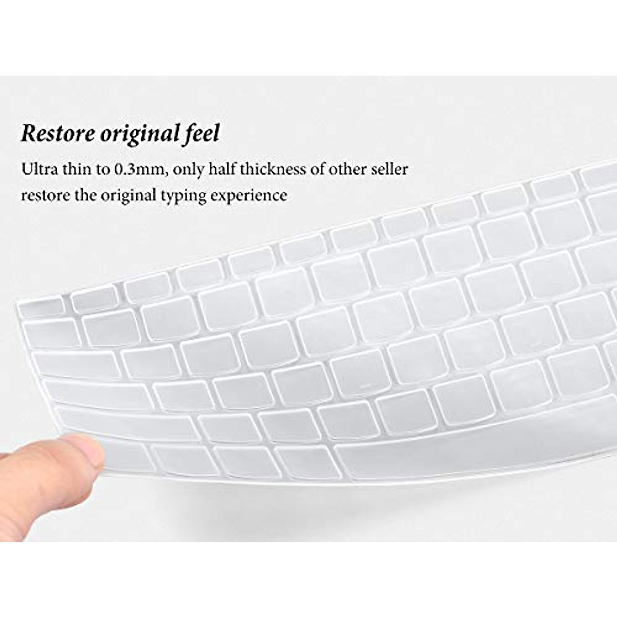 Keyboard Cover Skin for Lenovo Ideapad Flex 5i 14" 2 in 1 Laptop/Yoga 7i 5i 14/ Flex 5 5g 14" 2-in-1 Laptop/Flex 5 14IIL05 14 /Idepad S540 14/ ThinkBook 14 Gen 2 Gen 4/ThinkBook 14s Yoga- Clear