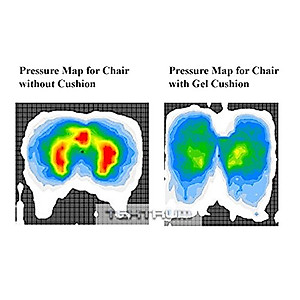 Tektrum Portable Foldable Cool Gel Orthopedic Seat Cushion with Handle for Travel, Airplane, Car, Home, Office, Chairs, - Relief for Tailbone, Sciatica, Back Pain, Prostate, Postnatal (TD-GS1205-BLK)