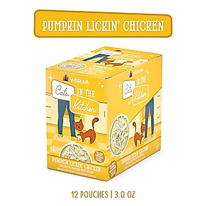 Weruva Cats in The Kitchen, Pumpkin Lickin' Chicken with Chicken Breast in Pumpkin Soup Cat Food, 3oz Pouch (Pack of 12)