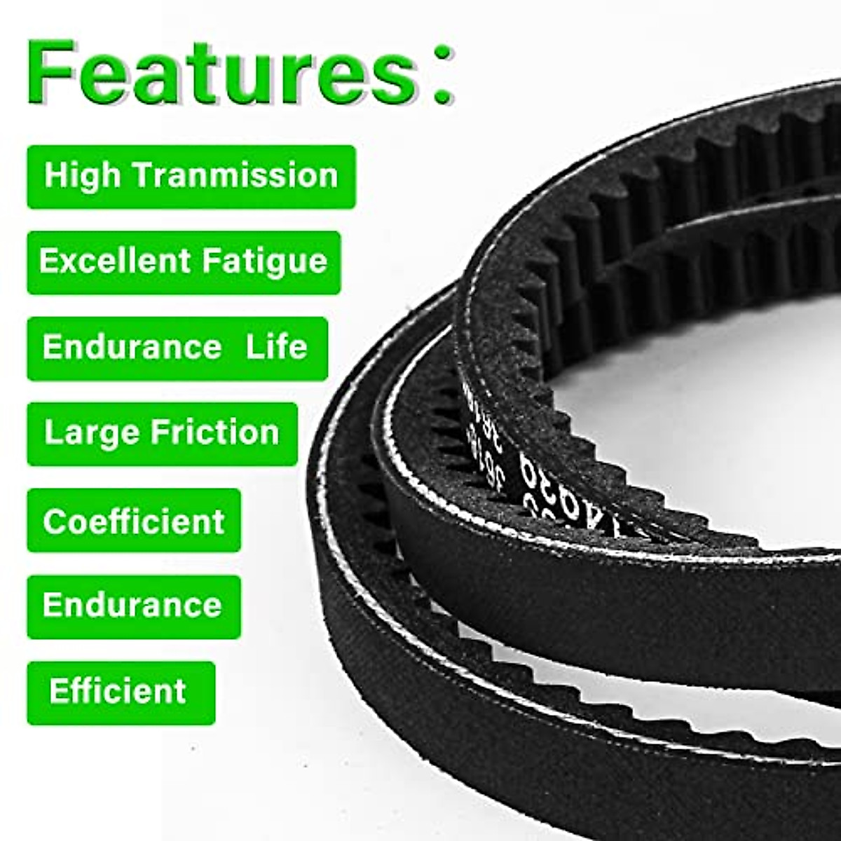 Part# 603907 Lawn Mower Pump Drive Belt 1/2" x 50 3/4" for Hustler Raptor, Raptor Limited, Raptor SD and Raptor SDX - 2 Pack