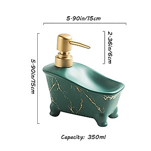 Soap Dispensers Soap Dispenser Bottle with Pump Ceramic Soap Dispenser, Dual Purpose Soap Box and Lotion Bottle, 350ml Bottle Countertop (Color : Black, Size : M 1)