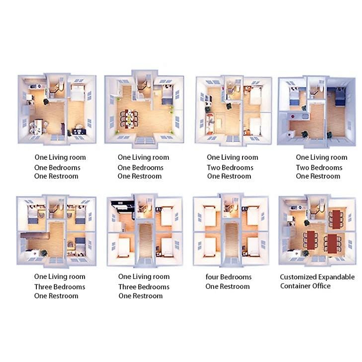 Portable Expandable Prefab House for Hotels, Offices, and More - Versatile Plastic Construction - Ideal for Villas, Warehouses, and Workshops (20FT)