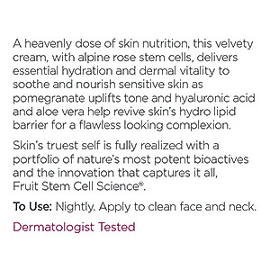 Andalou Naturals Heavenly Night Cream 1000 Roses, Sensitive Skin Moisturizer for Face, Enriched with Hyaluronic Acid & Aloe Vera, 1.7 Ounce