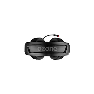 Gaming Headphones Ozone Rage X40 - Headphones with Microphone - Virtual 7.1 Sound, Software, 50m Speakers, Red LED, Adjustable Headband, Controller, PS4 Compatible, Ergonomic, Black