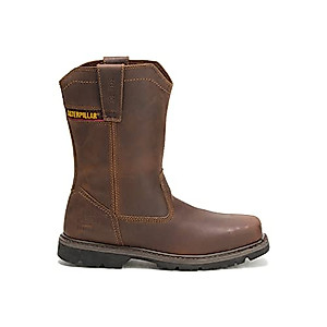 Cat Footwear Men's Wellston Steel Toe, Dark Brown, 9