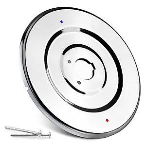 Shower Faucet Cover Plate Escutcheon Replacement for Moen 16090 Chateau Collection Shower Escutcheon Plate, Shower Trim Plate Kit Parts for One-Handle Tub and Shower Faucets, Chrome