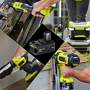 VINIDA 2Packs P108 6.0Ah Replacement for Ryobi 18V Battery Lithium P104 P105 P102 P103 P107 P109 P108 Compatible with Ryobi Battery 18Volt Cordless Tools