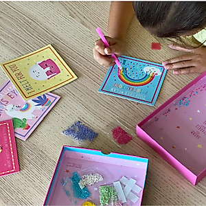 BOX CANDIY Totally Deco Llama Love String and Pom Pom Art Set in Keepsake Box to Make and Display