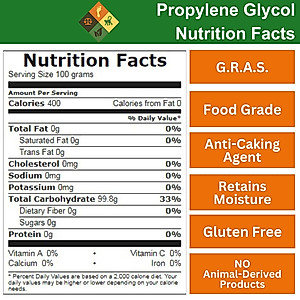 Propylene Glycol - USP - Kosher - Food Grade - USP - Kosher - 8 lb 9 oz net wt in a 1 Gallon Safety Sealed HDPE Container with resealable Cap
