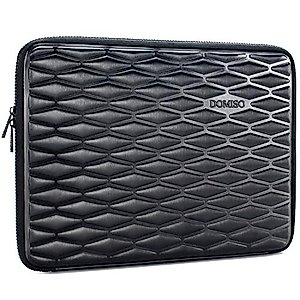 DOMISO 10.1 Inch Shockproof Waterproof Laptop Sleeve Lightweight Soft EVA Tablet Case for 10.1-10.5 Inch Laptops/Kids Tablet/iPad Pro/iPad Air/Lenovo Yoga Book/Asus/Acer, Black