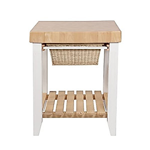 Powell Furniture Kitchen Island, White, 30" x 30" x 36.1/4"