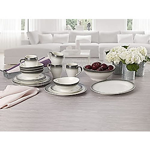 Mikasa Swirl Ombre Graphite 16 Piece Dinnerware Set, Service for 4