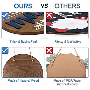 Little Man Cave Wooden Round Door Sign for Little Boy Nursery Room Wall Art Natural Wood Baby Toddler Kids Bedroom Living Room Hanging Rustic Farmhouse Decor -Blue