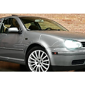 iJDMTOY Smoked Lens Amber Full LED Front Side Marker Light Kit Compatible With Volkswagen MK4 Jetta GTI R32 Beetle etc., Powered by 15-SMD LED, Replace OEM Sidemarker Lamps