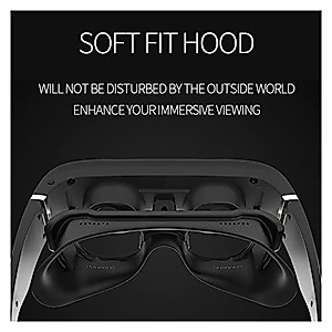 KSHAAR 3D Smart Full HD Virtual Video Glasses Private Cinema App Download Smart Android Smart Android 3D Video Glasses (Color : Black color128GB)