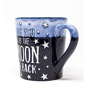 Boston Warehouse Love You to The Moon and Back Mug, 1 Count (Pack of 1), Blue