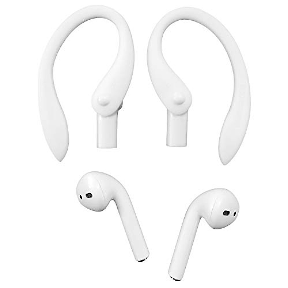 EARBUDi Earhooks Compatible with Apple AirPods | White