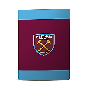 Head Case Designs Officially Licensed West Ham United FC 1895 Claret Crest Art Vinyl Faceplate Sticker Gaming Skin Decal Cover Compatible with Sony Playstation 5 PS5 Disc Edition Console