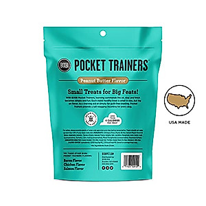 BIXBI Pocket Trainers, Peanut Butter (6 oz, 1 Pouch) - Small Training Treats for Dogs - Low Calorie and Grain Free Dog Treats, Flavorful Pocket Size Healthy and All Natural Dog Treats
