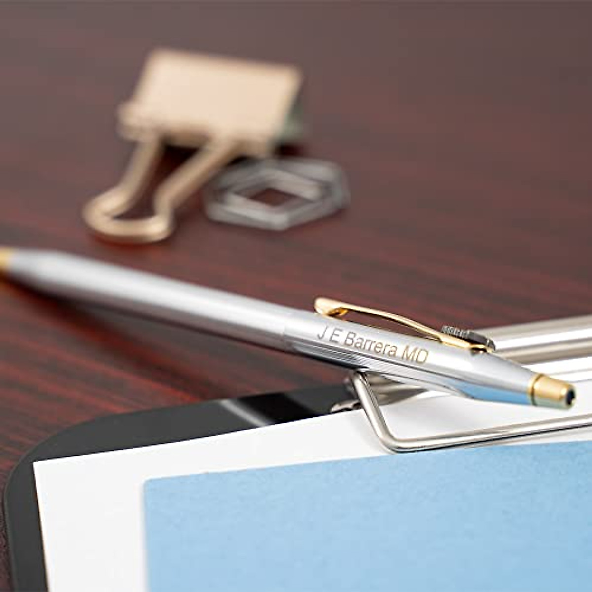 Engraved Cross Pen | Personalized With Medical Doctors Caduceus Emblem And Name. Gift Pen - AT Cross Classic Century Medalist Ballpoint. Custom Engraving Included.